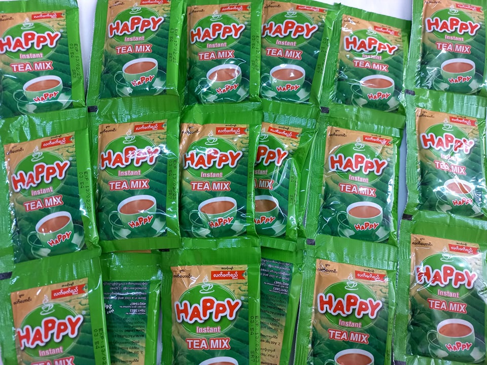 HAPPY INSTANT TEA MIX မူလလက်ဟောင်း အသင့်ဖျေ် လက်ဖက်ရည် မြန်မာ့ထုပ်ကုန ...