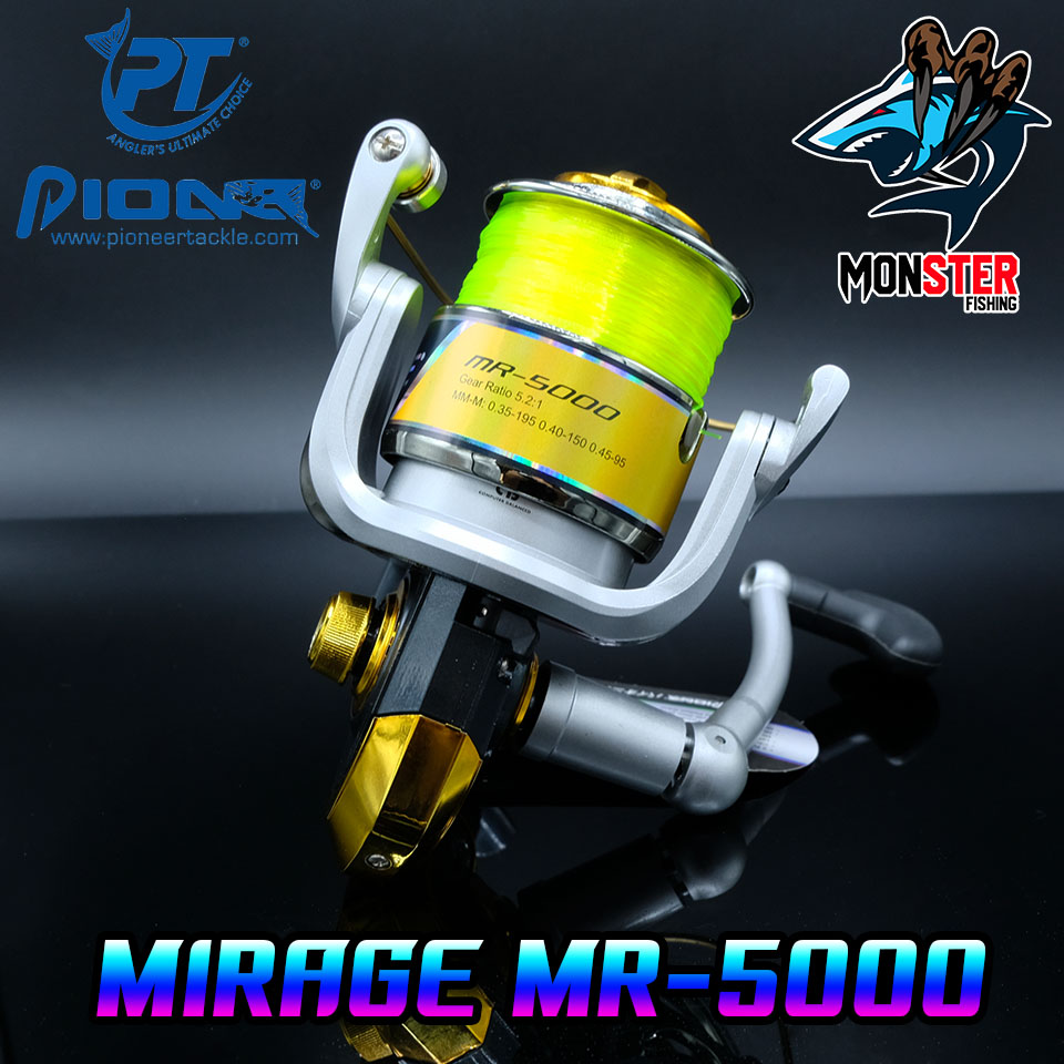 รอกตกปลา รอกสปินนิ่ง PIONEER MIRAGE MR-5000 พร้อมเอ็น ใช้งานได้เลย ...