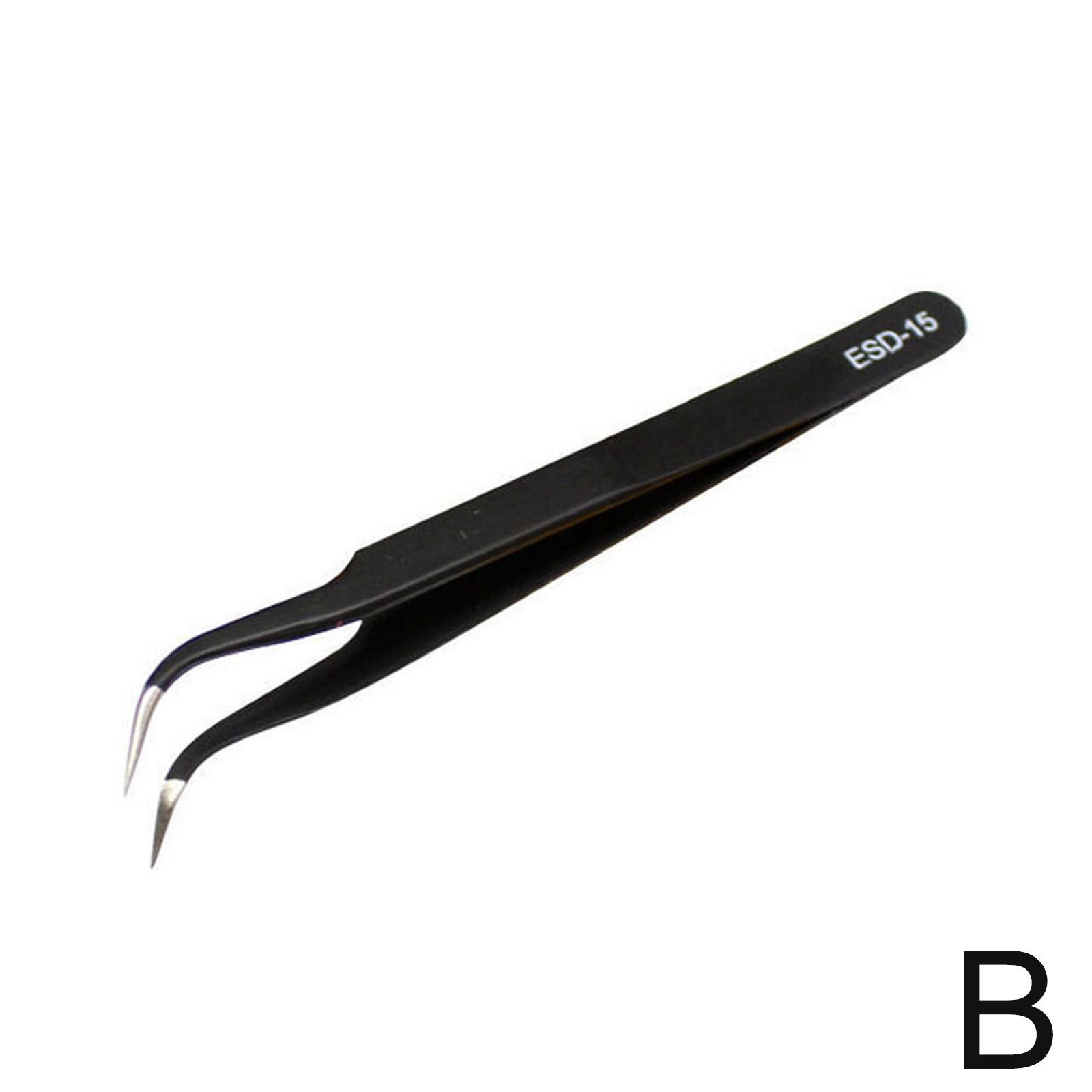 แหนบสแตนเลสชี้ตรงหัวข้อศอก Anti Static Birds Nest คลิป เครื่องมือแต่งหน้าเครื่องมือ Eyelash