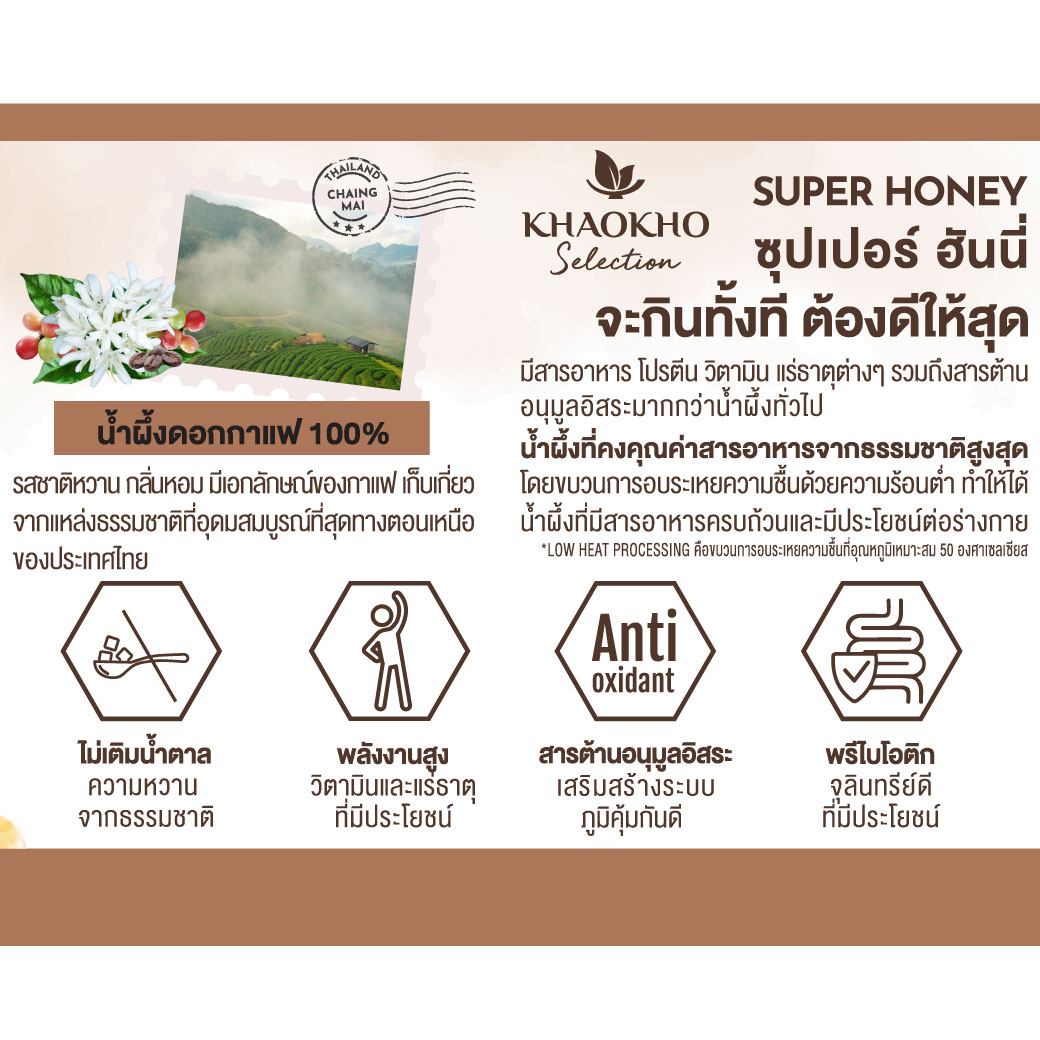 แพ็ค 3 เขาค้อ ซีเล็คชั่น ซุปเปอร์ฮันนี่ น้ำผึ้งแท้ 100 KHAOKHO SELECTION SUPER HONEY - KHAOKHO ...