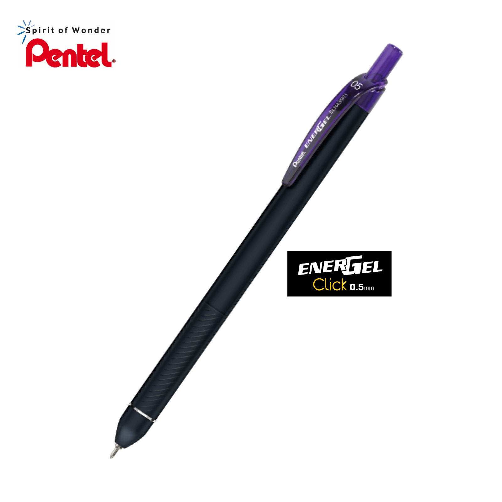 Pentel ปากกาหมึกเจล เพนเทล Energel Click BLN435 0.5mm - หมึกสีม่วง - Indy Office Shop - ThaiPick