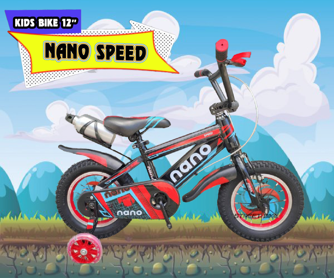 พร้อมส่ง!!จักรยานเด็กล้อ 12นิ้ว NANO รุ่น SPEED | Lazada.co.th