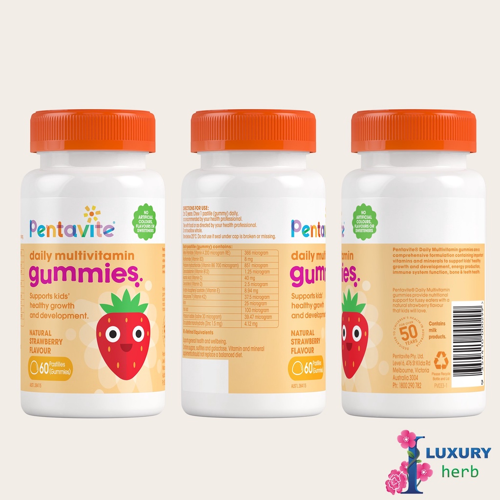 ของแท้ กัมมี่เด็ก Pentavite daily multivitamin 60 gummies - Mono Bee 89 ...