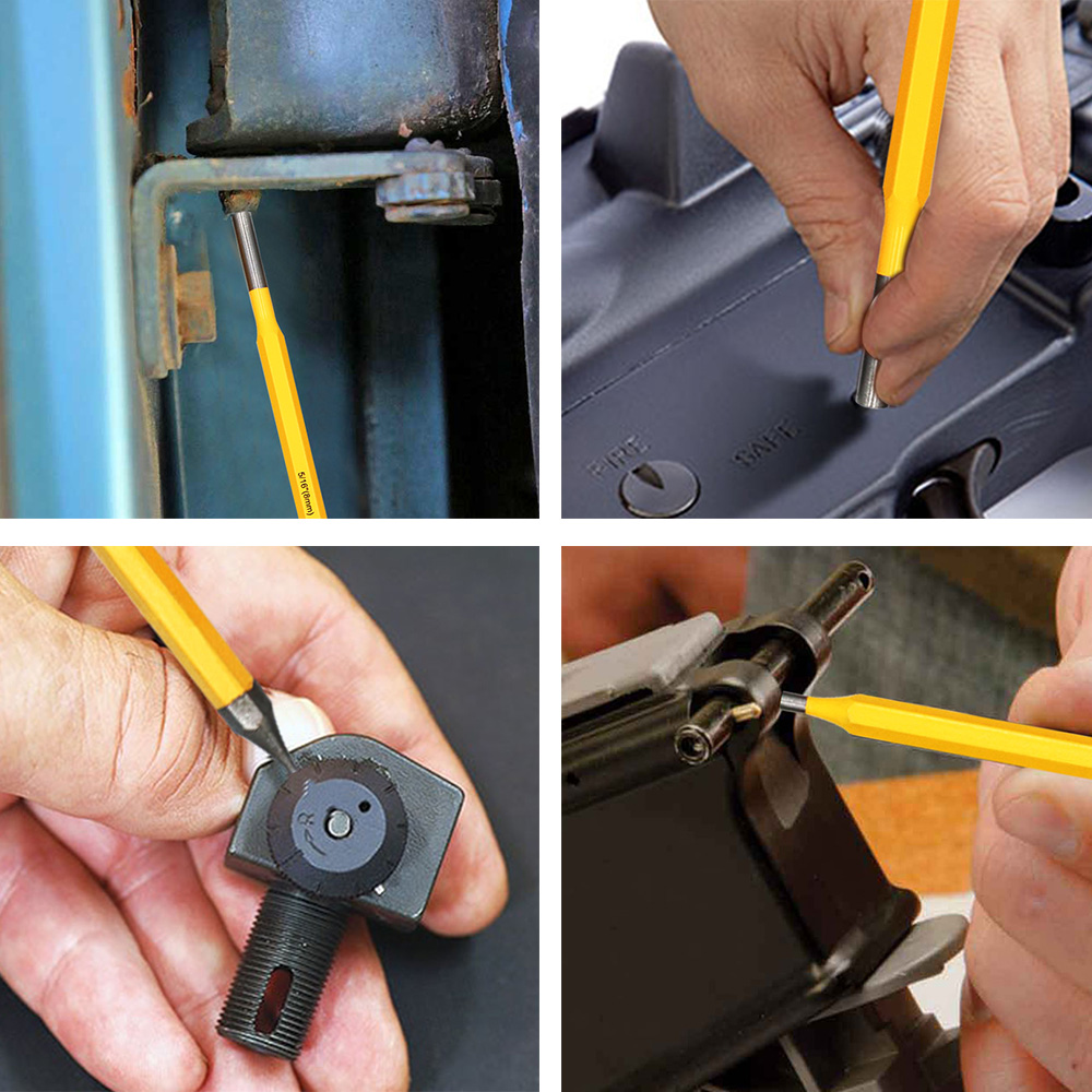 BRAKEMAN Roll Pin Punch Set Chisel 6PC 1.5-8mm Leather Center Punch ...