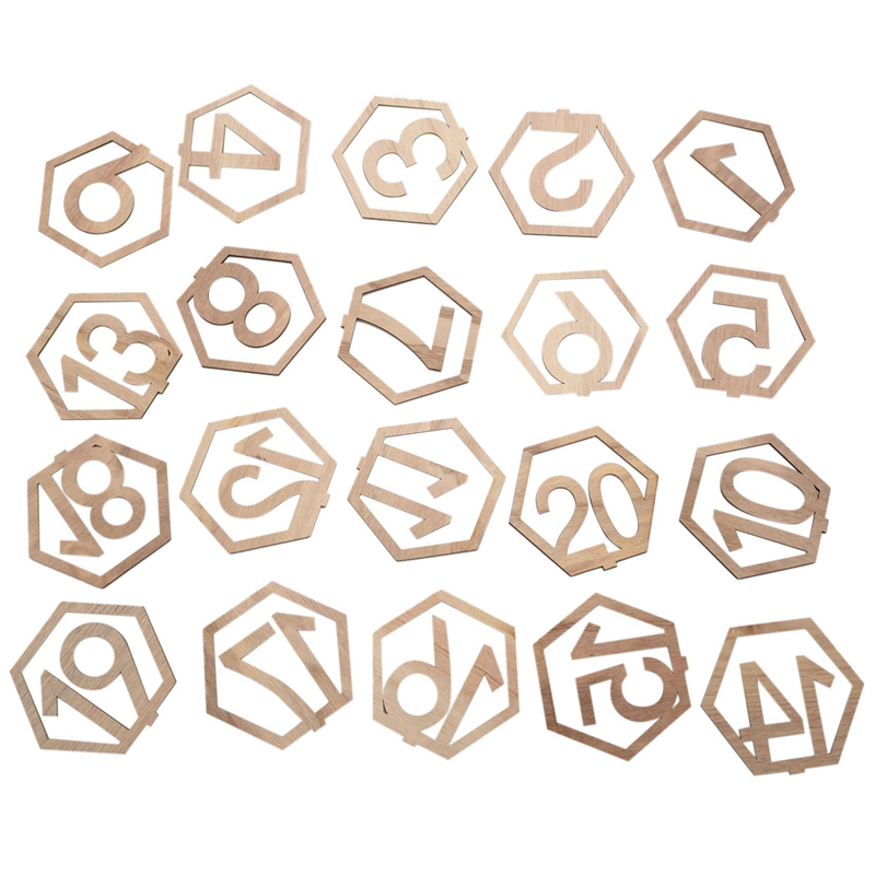 1-20 Numbers Wood Signs Wedding Hexagon Table Number Wooden Table ...