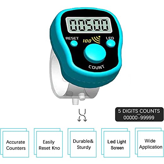 เครื่องนับดิจิตอลแบบสวมนิ้ว มีไฟLed สว่างในที่มืด เปลี่ยนแบตเตอรี่ได้ ...