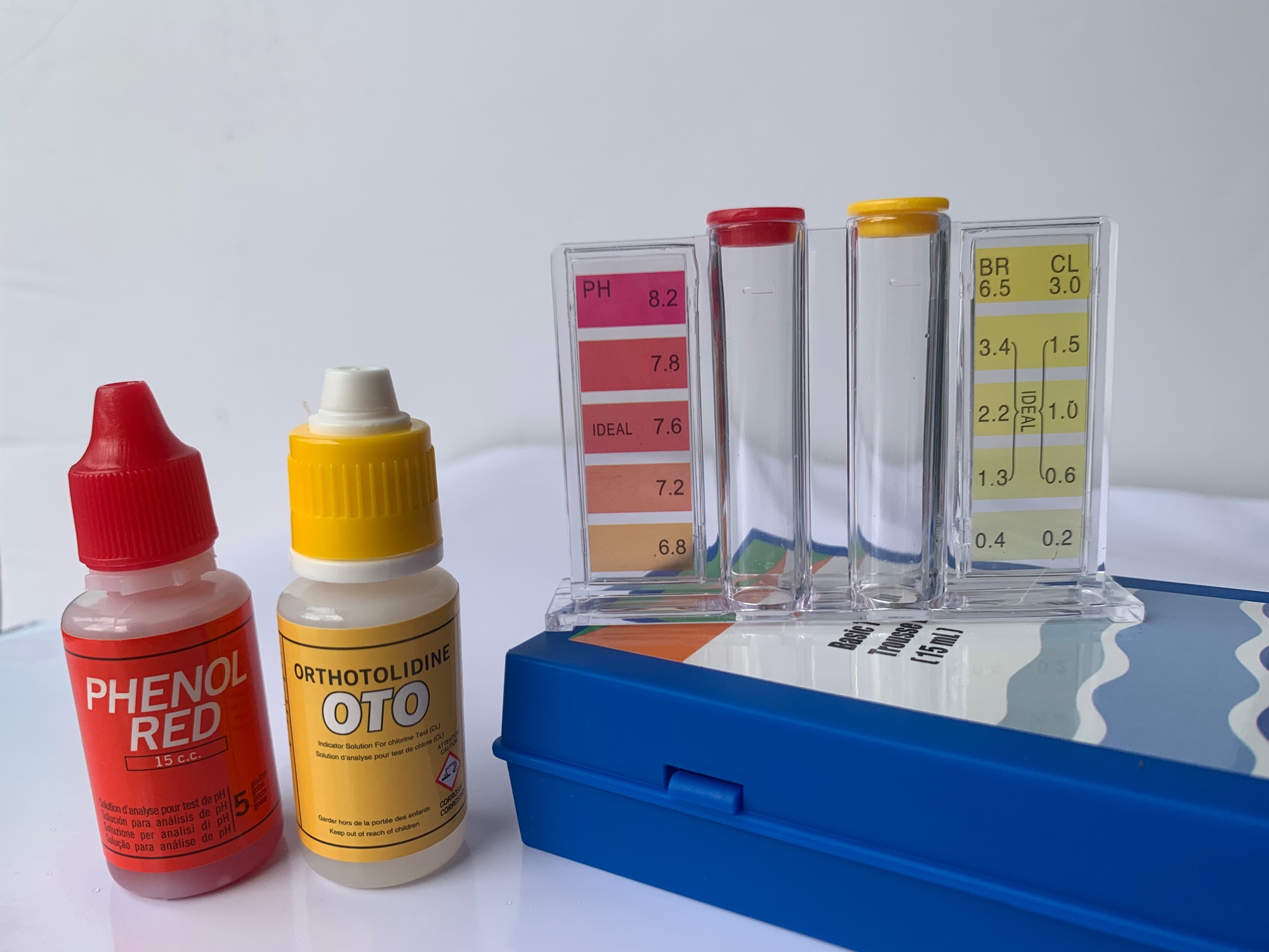 ชุดน้ำยาวัดค่า pH-Cl สระว่ายน้ำ Pool Water Test Kit PH คลอรีนชุดทดสอบ ...