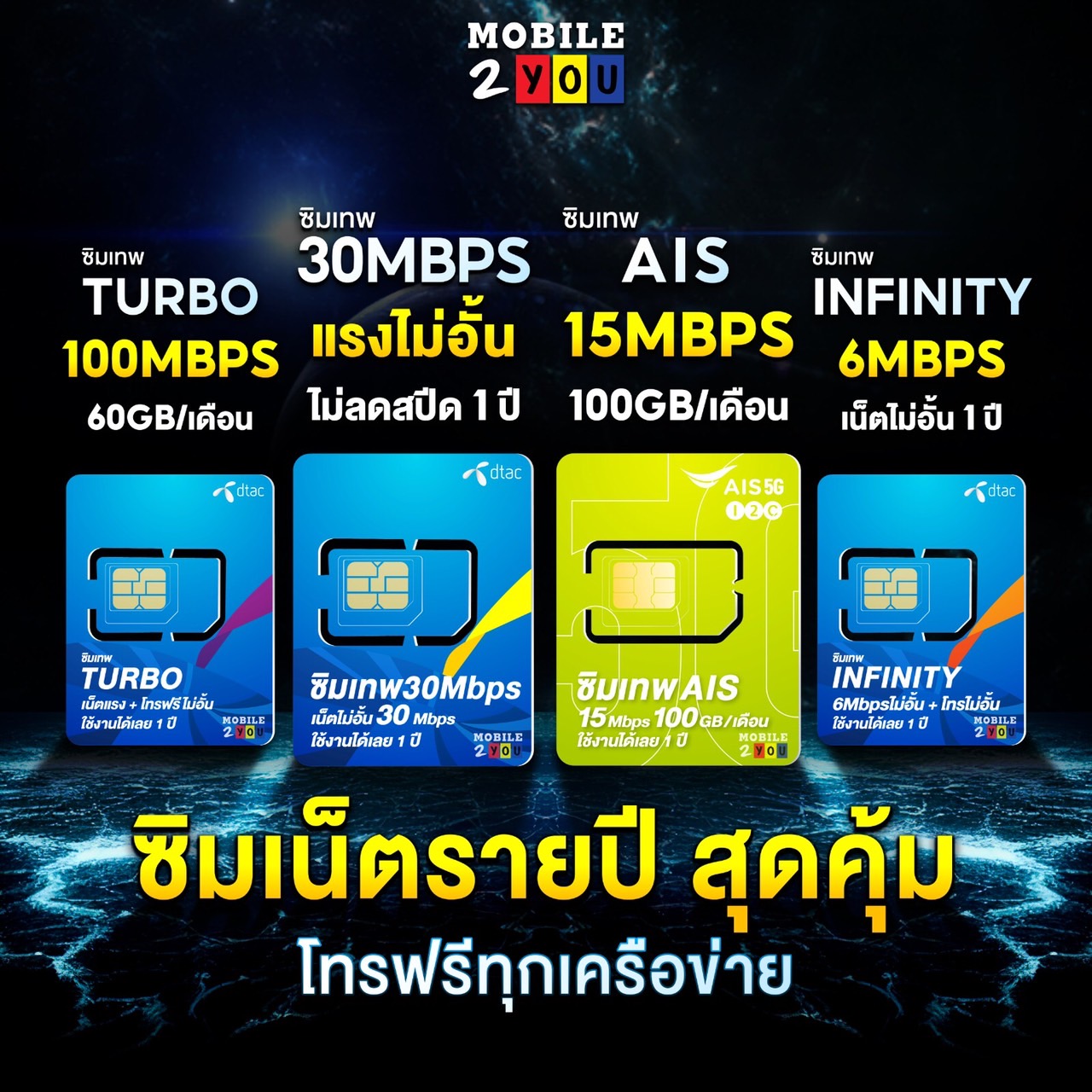 ซิมเทพ Sim DTAC 1ปี เน็ตไม่อั้น 15Mbps 30mbps AIS Marathon 100GB ซิม infinity 6mbps ซิมเทพเทอร์ ...