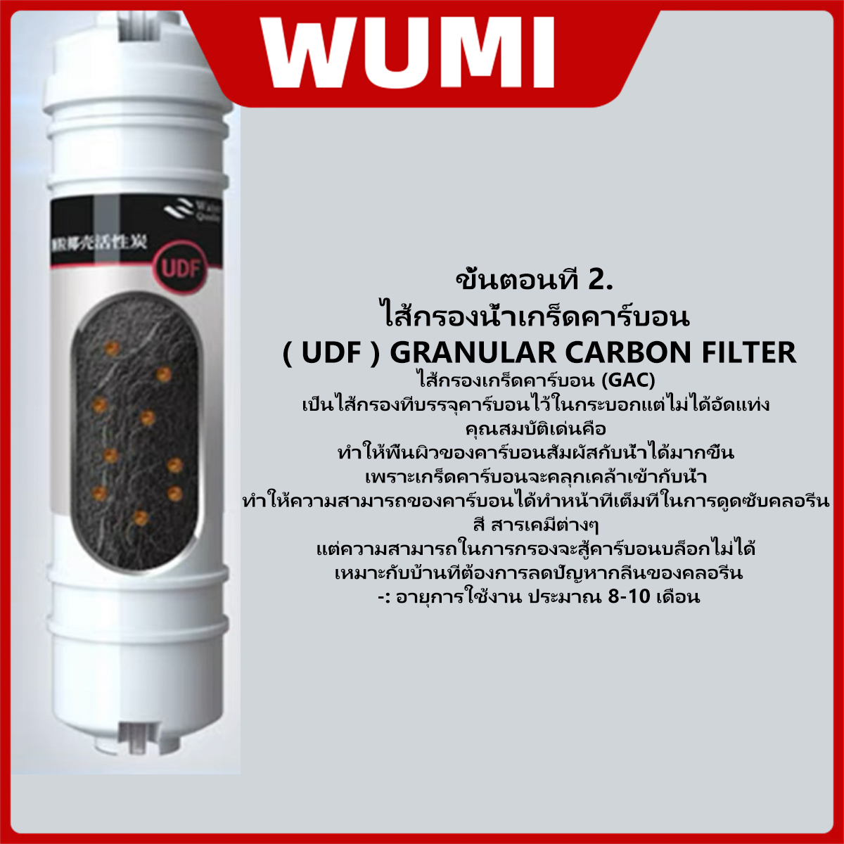 ชุดไส้กรองนํ้า 5 ขั้นตอน เฉพาะไส้กรอง 5 Stage water dispenser filter PP ...