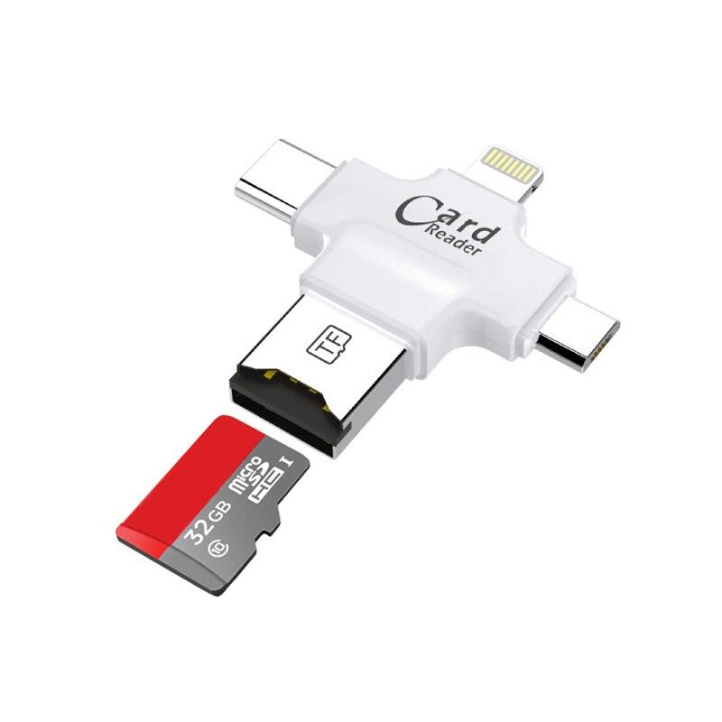 iDragon การ์ดรีดเดอร์ 4 in1 OTG card reader,TF, Lightning 8-pin, Micro ...