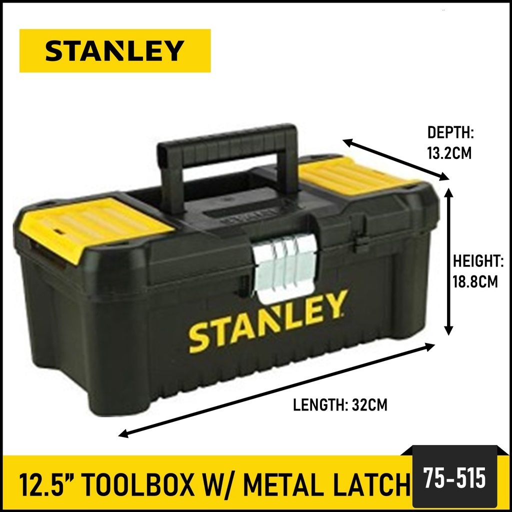 75-515 กล่องใส่เครื่องมือช่าง STANLEY รุ่น ESSENTIAL METAL LATCH ...