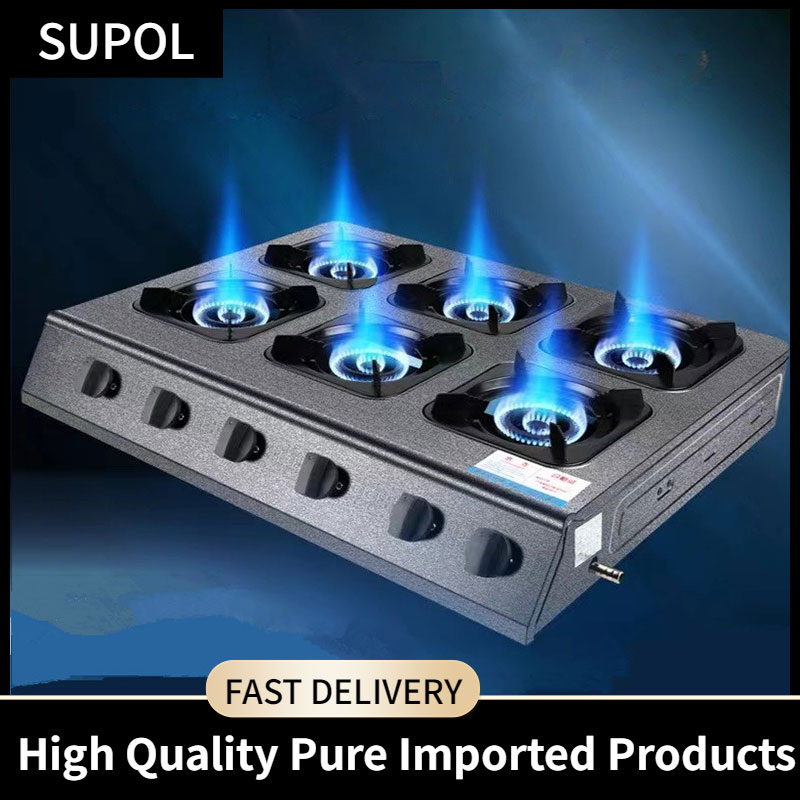 SUPOL ทางการค้า เตาแก๊ส 6 หัว เตาแก๊ส เตาแก๊สหนัก ร้านอาหารใช้เตาแก๊ส ...