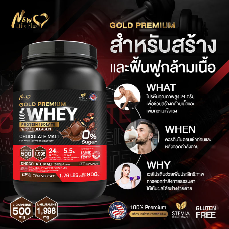 ส่งฟรี NLP Whey Protein Isolate Chocolate Malt Flavor เวย์โปรตีน ไอโซ ...
