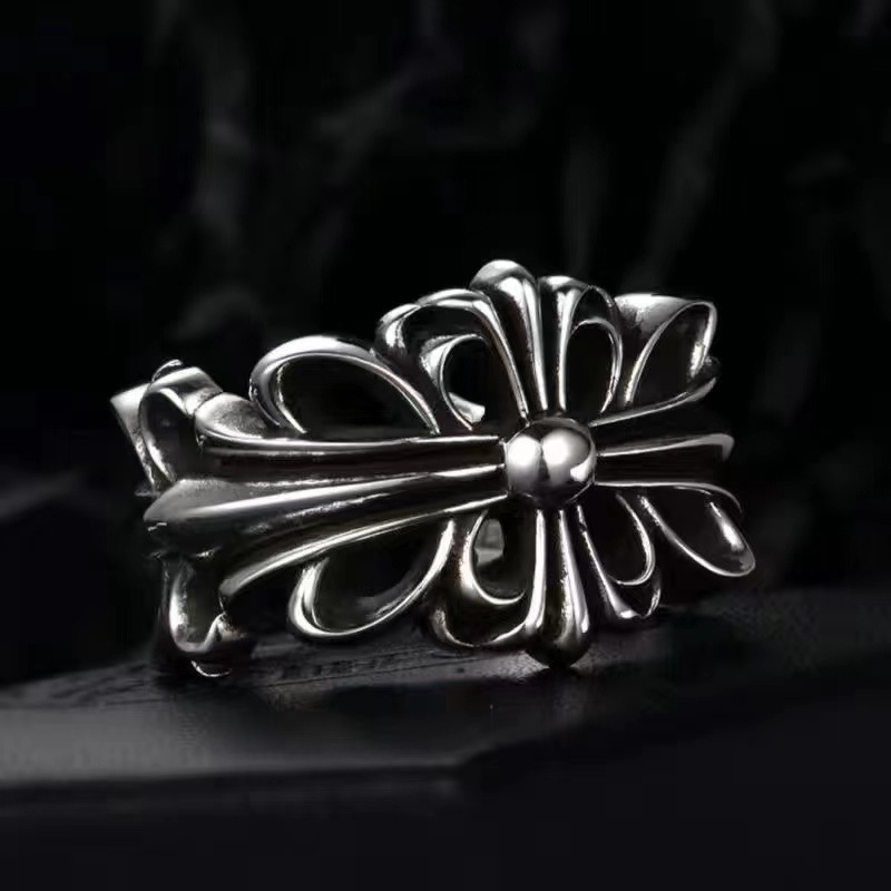 Chrome Heartsˉ Ring cross the men and women cupronickel couples jewelry ...
