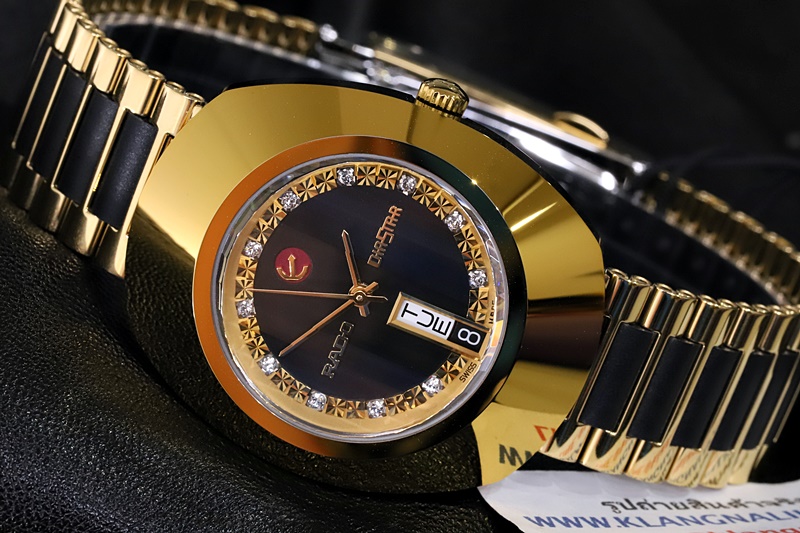 ส่งฟรี !! Rado Diastar Automatic นาฬิกาข้อมือสุภาพสตรี 11 พลอย สายทอง ...