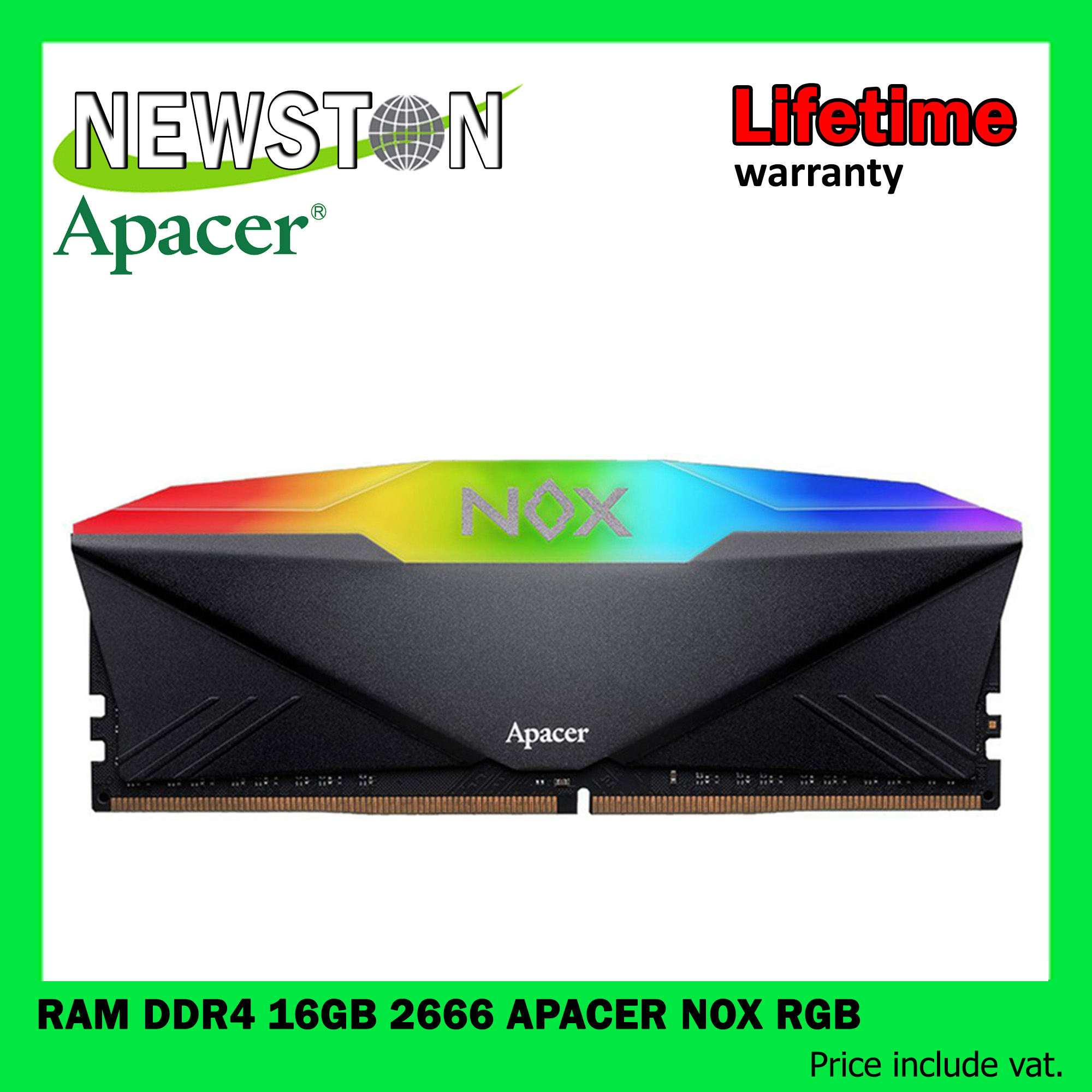 RAM DDR4 16GB 2666 APACER NOX RGB | Lazada.co.th