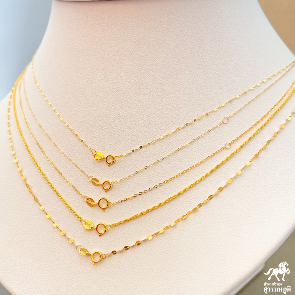 สร้อยอิตาลี ทองคำแท้ (18K) (Au750) น้ำหนักทอง 0.3-0.7 กรัม มีใบรับประกันสินค้า ขายได้ จำนำได้ ...