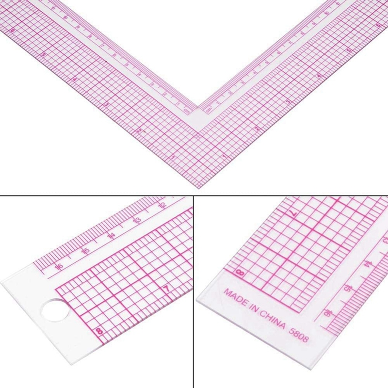 [qianmoxiangu]Sewing Measure Rulers 90-Degree L Shape Square Ruler ...
