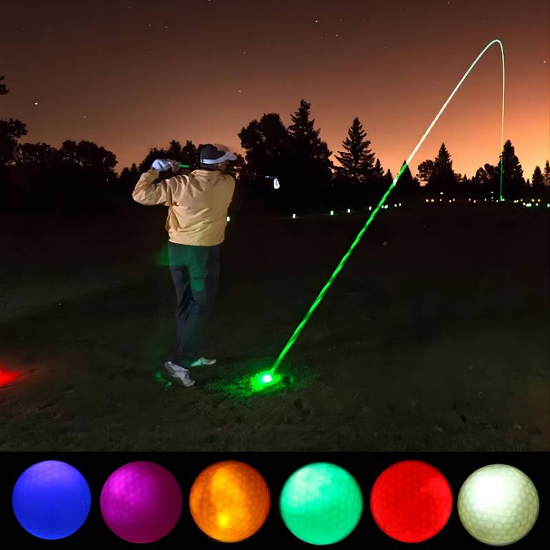 (6Colors)LED Night Golf Ballลูกกอล์ฟเรืองแสง LED ที่มีความสว่างคงที่และ ...