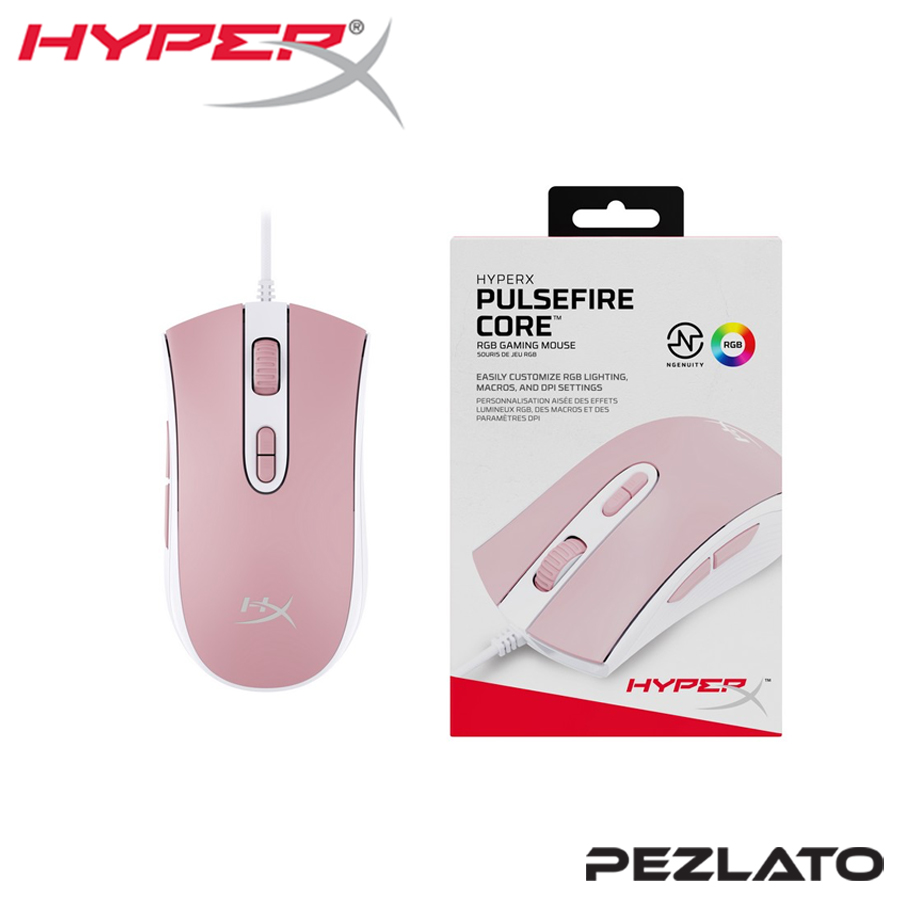 HYPERX MOUSE PULSEFIRE CORE RGB [WHITE/PINK] | Lazada.co.th