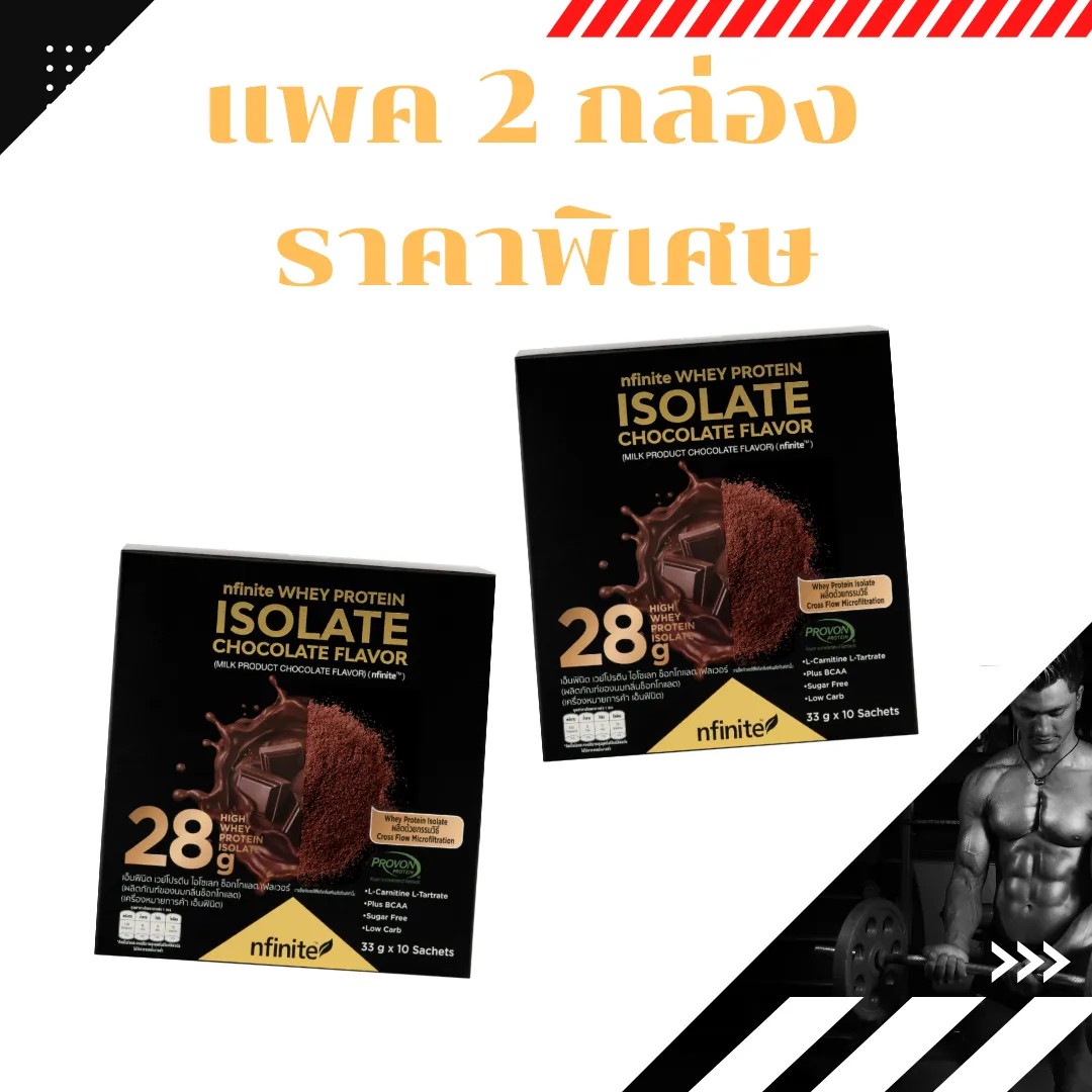 Whey Protein Isolate เวย์โปรตีน คุณภาพพรีเมี่ยม แพคเกจใหม่ (2 กล่อง ...