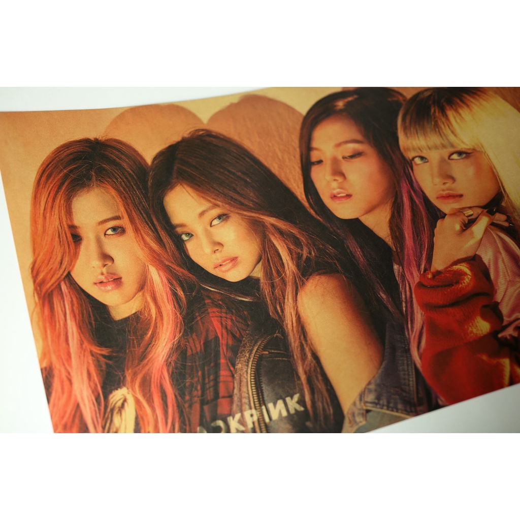 【E369】 The New BLACK PINK Vintage Kraft Paper Series Bar Cafe Decorative Painting - Deli dress ...