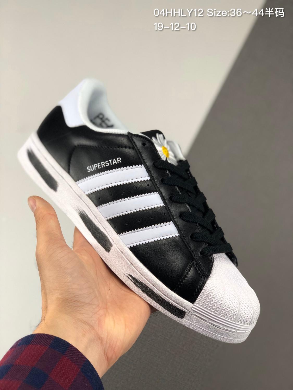 Adidas Superstar Sneakers Black and White running shoes outdoor shoes ...