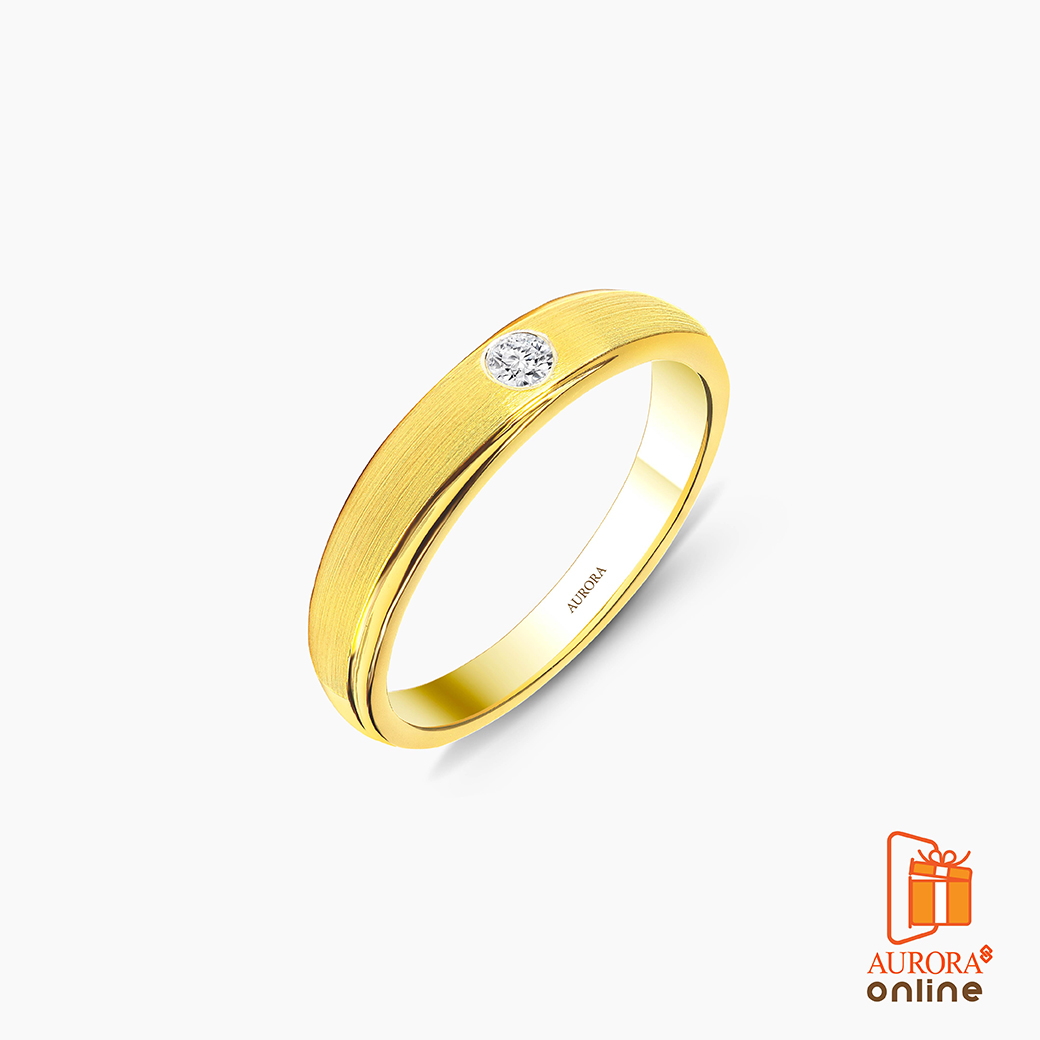 Aurora Diamond แหวนเพชรผู้ชาย แหวนเกลี้ยง Classy Collection | Lazada.co.th