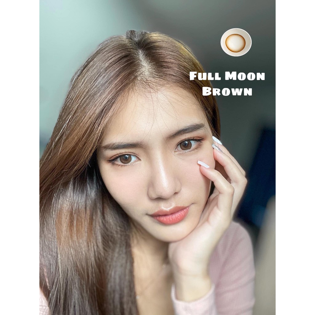 คอนแทคเลนส์ Mini Fullmoon Brown / Gray (Montra) ขนาดมินิ 💖 | Lazada.co.th