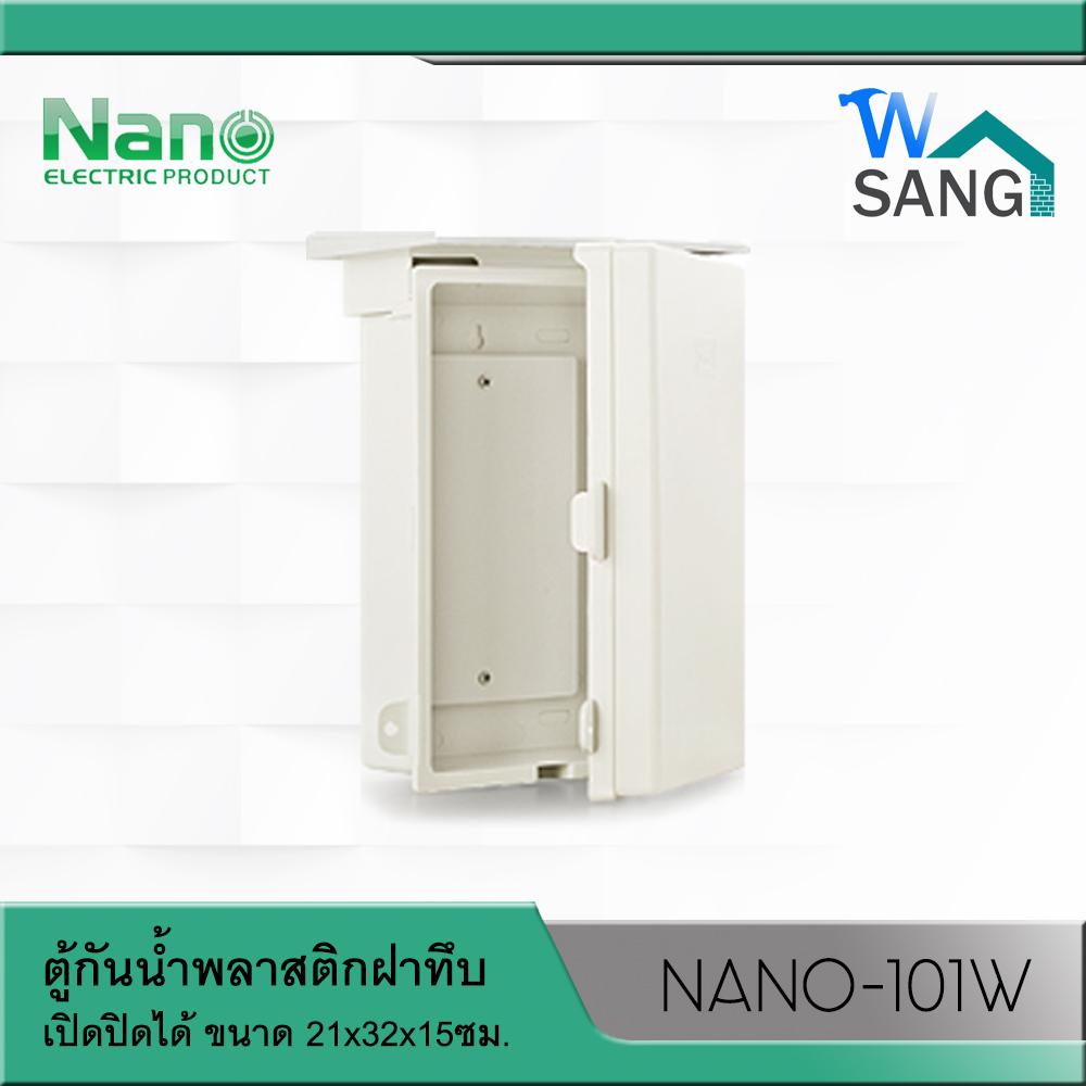 ตู้ไฟ ตู้กันน้ำพลาสติก NANO ฝาทึบ มีหลังคา เปิด-ปิดได้ NANO-102W ...