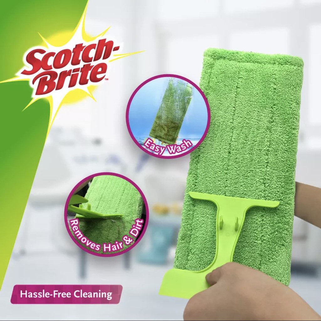 3m 3M Scotch-Brite® FLAT MOP MICROFIBER สก๊อตช์-ไบรต์® ม็อบดันฝุ่นไมโคร ...