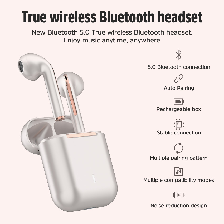 KIVEE TWS หูฟังบลูทูธหูฟังไร้สายขนาดเล็กมีแบรนด์ชุดหูฟังบลูทูธสำหรับ ...