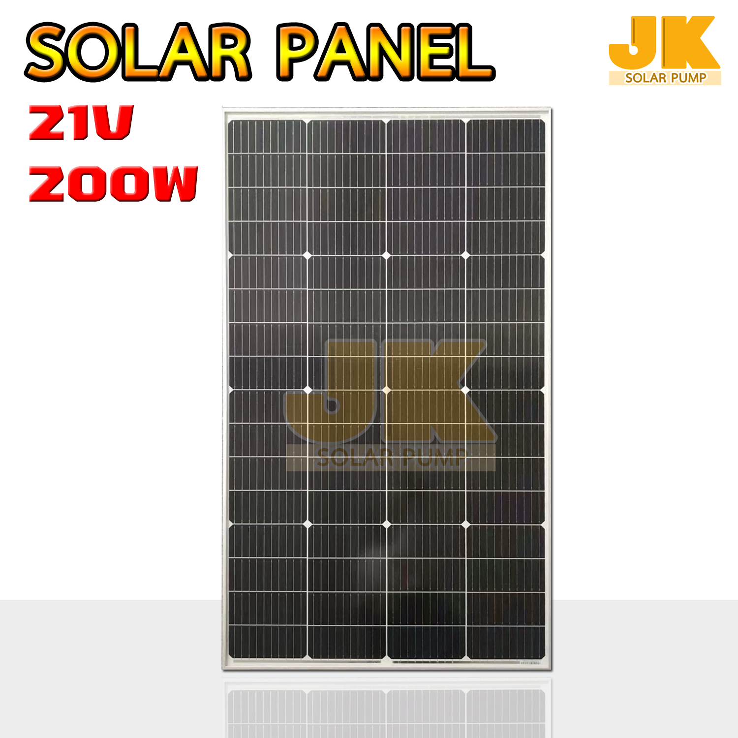 JK SOLAR (จัดส่งใน1วัน)แผงโซล่าเซลล์ 200W 21V โมโนฮาฟเซลล์ mono half ...