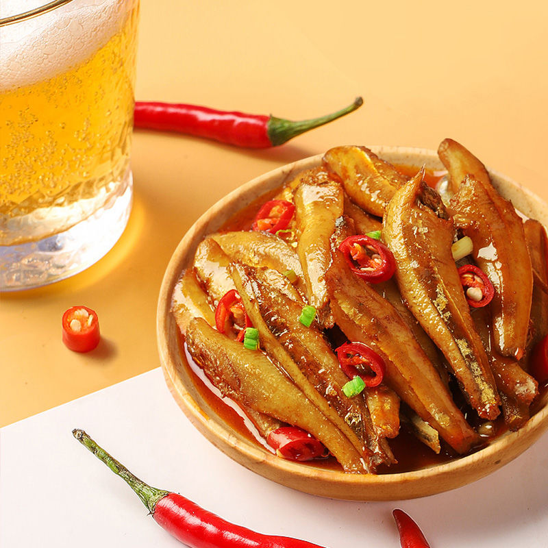 ZEJUN Jinzai ปลาเล็กปลาเล็กรสเผ็ดทะเลลึก 7g*10 - zejunstore - ThaiPick