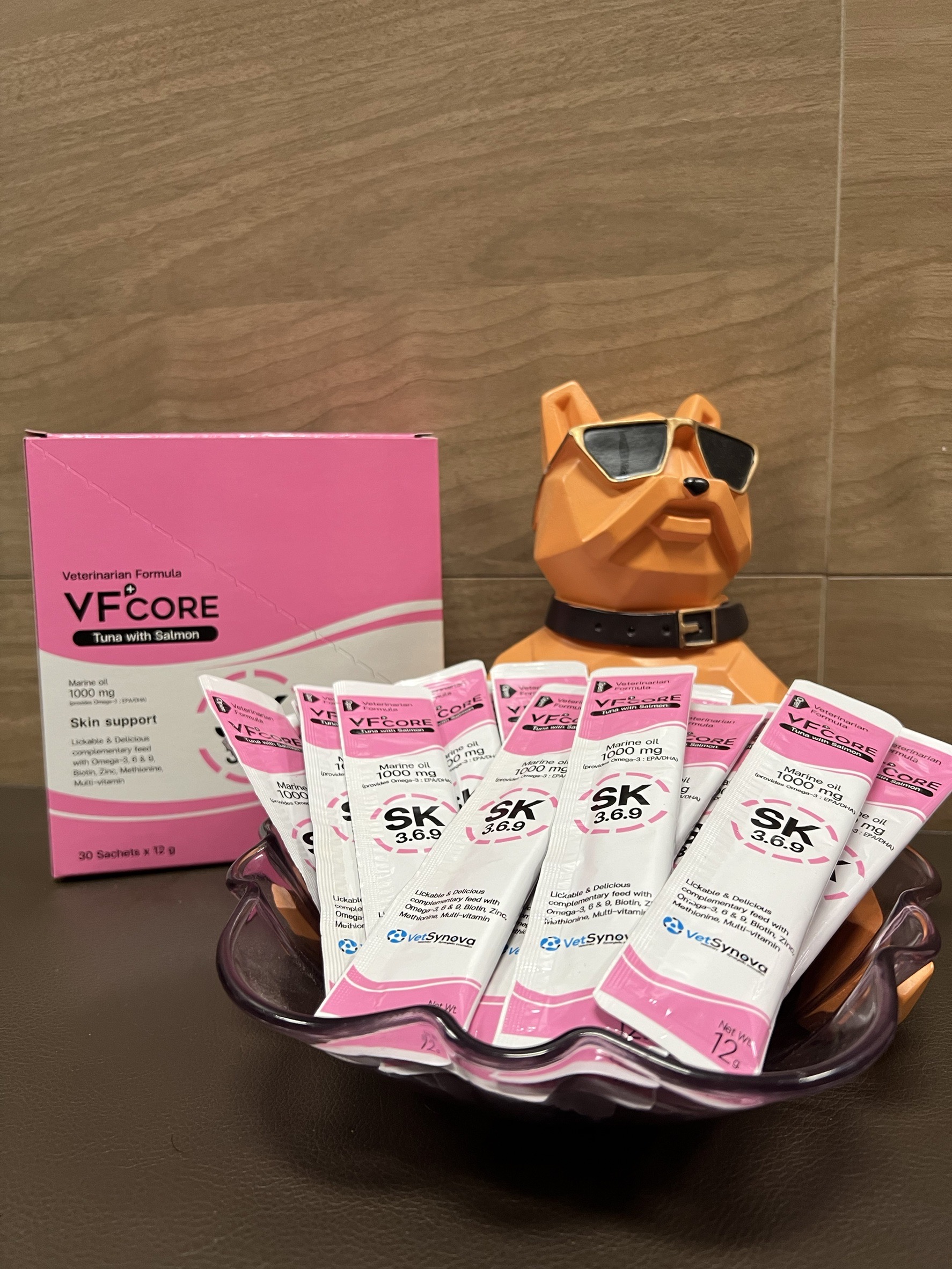 แมวเลีย Vf core สูตรบำรุงผิวหนังและเส้นขน สีชมพู (12กรัมx30ซอง) หมดอายุ 22/12/2025 | Lazada.co.th