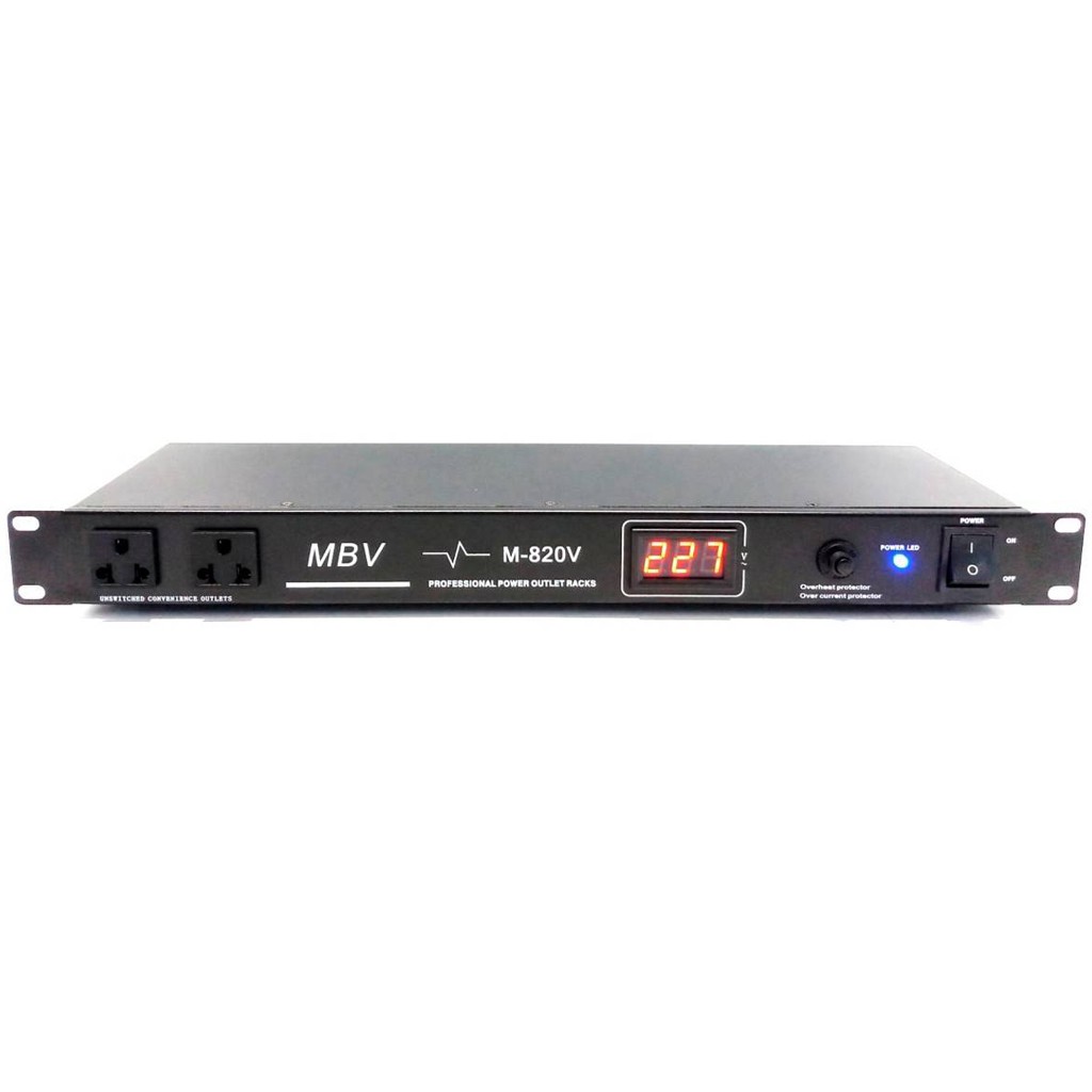 ปลั๊กรางจ่ายไฟสำหรับติดแล็ค 10ช่อง BREAKER OUTLET รุ่น MBV M-820V สินค้าพร้อมส่ง มีเก็บเงินปลาย ...