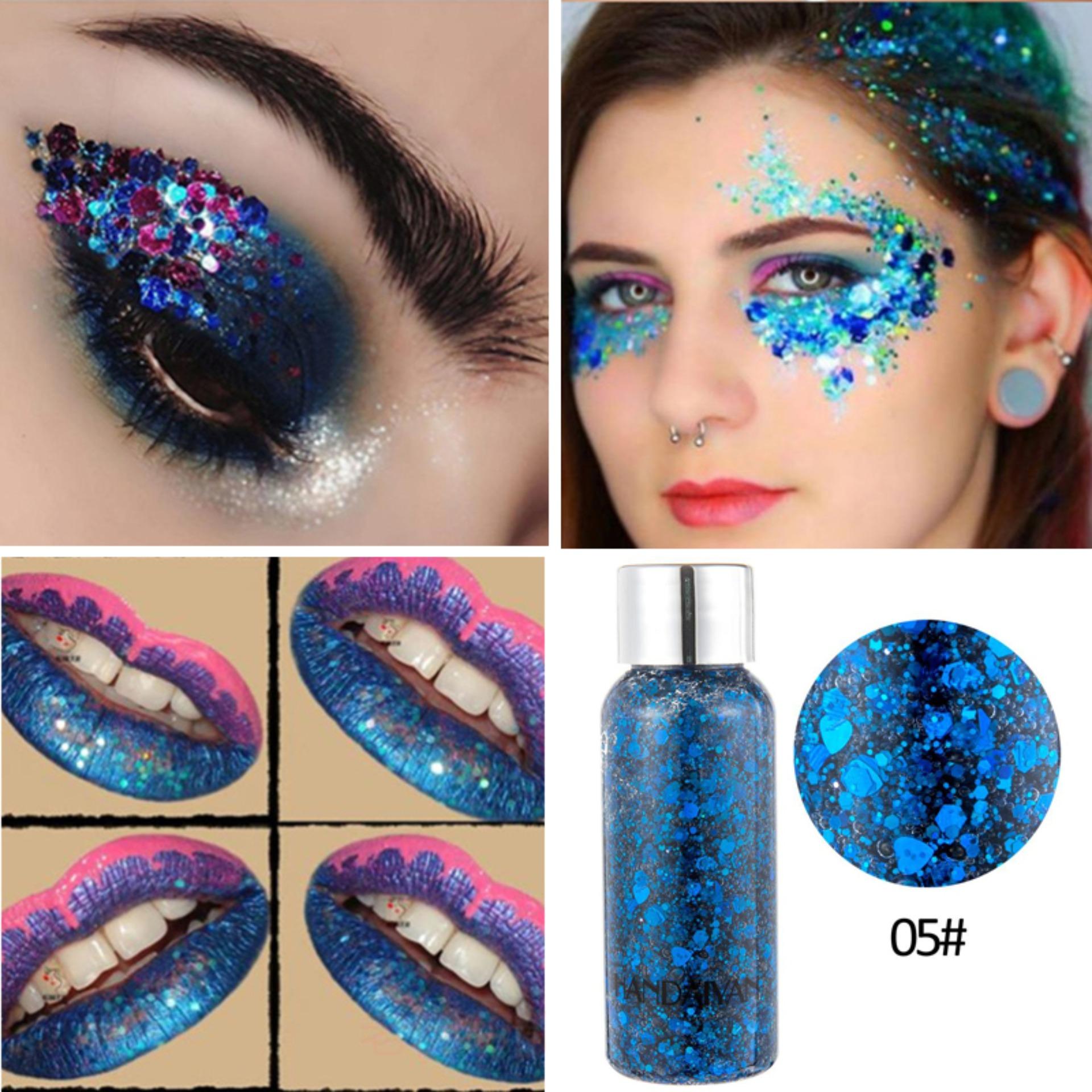 นางเงือก Face และ Body เลเซอร์ Sequins Glitter GEL อายแชโดว์ Polarized ...