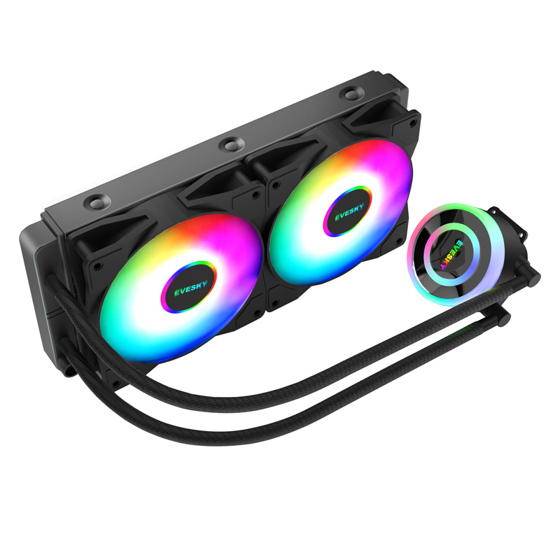 ชุดน้ำระบบปิด Tsunami CoolMan ARGB Multi-platform CPU Liquid Cooler CM ...