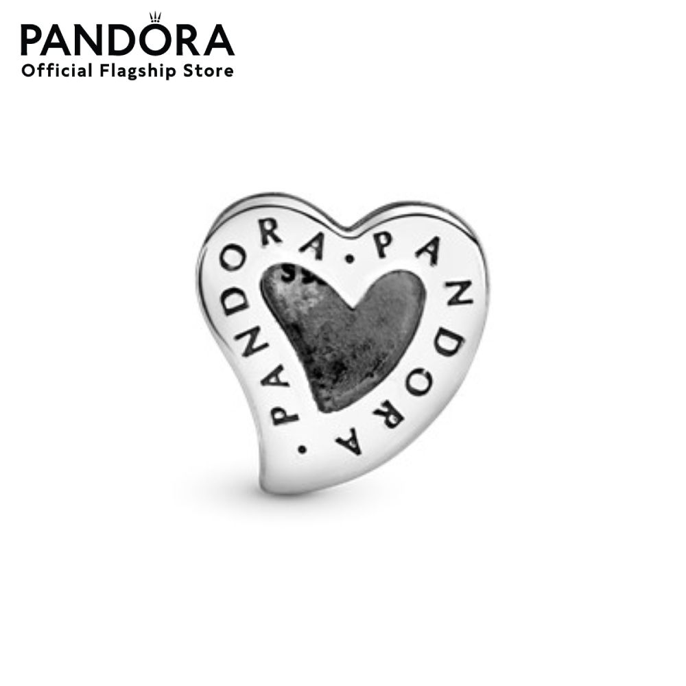 PANDORA Reflexions heart silver clip charm with shaded pink enamel ...