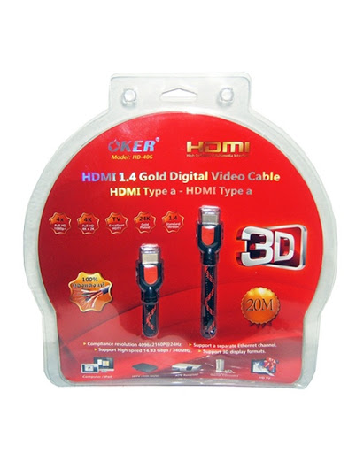 สายHDMI ยาว20เมตร OKER HD-406 สายถัก ด่วนของมีจำนวนจำกัด | Lazada.co.th