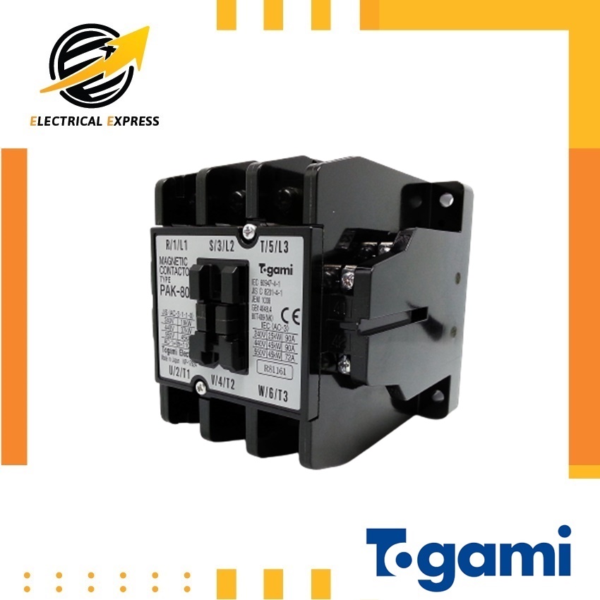 Japan Quality แมกเนติกคอนแทคเตอร์ (Magnetic Contactor) แบรนด์โตกามิ (Togami) รุ่น PAK80H ของ ...