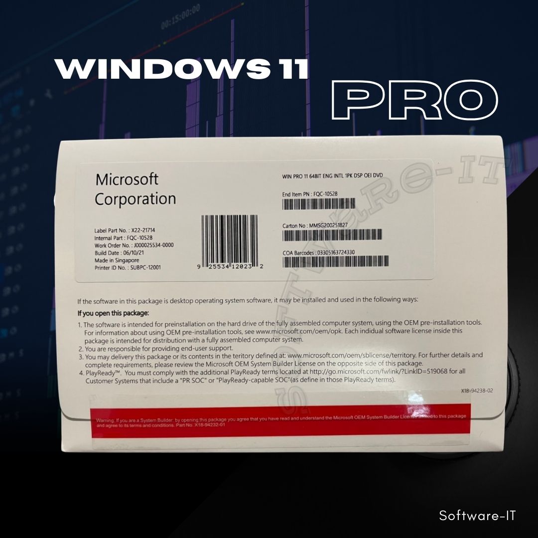 Window 11 PRO / Windows 11 HOME_OEM FULL Package แท้ใช้งานได้ถ้าวรไม่มี ...