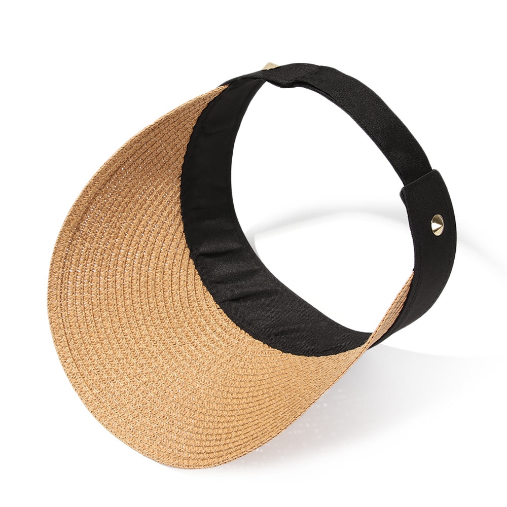 Summer Empty Top Suncap Portable Foldable Magic Tape Roll-up Beach Hat ...
