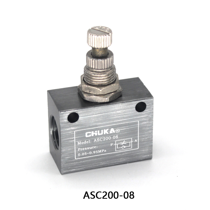 Pneumatic Air Flow Control Valve Airtac ASC100-06 ASC200-08 ASC300-10 ...