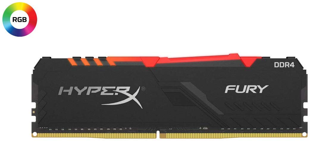 16GB (16GBx1) RAM PC (แรมพีซี) KINGSTON HyperX Fury RGB 2666MHz DDR4 CL16 (HX426C16FB3A/16 ...