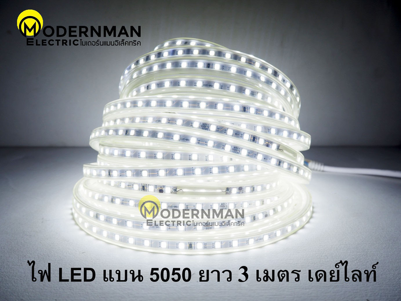 ไฟเส้นสายยาง แบน ไฟสายยาง เดย์ไลท์ LED ROPE LIGHT ยาว 3 เมตร ฟรี ...
