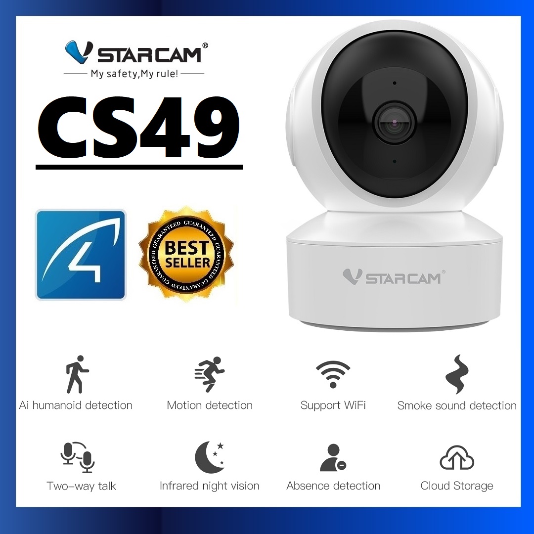 【VSTARCAM】CS49 SUPER HD 1296P 3.0MegaPixel H.264+ WiFi iP Camera กล้อง ...