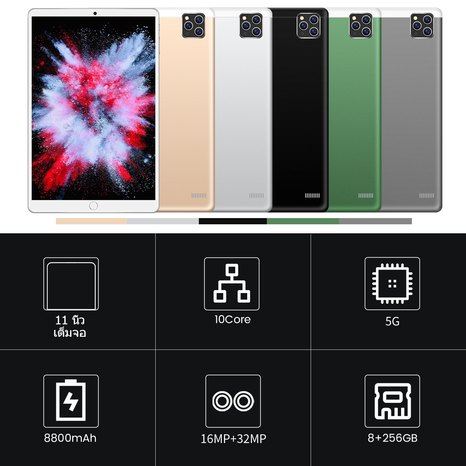 แท็บเล็ตใหม่ realmi Tablet แท็บเล็ตถูกๆ 10.1 นิ้ว 8G 512G โทรได้ Full ...