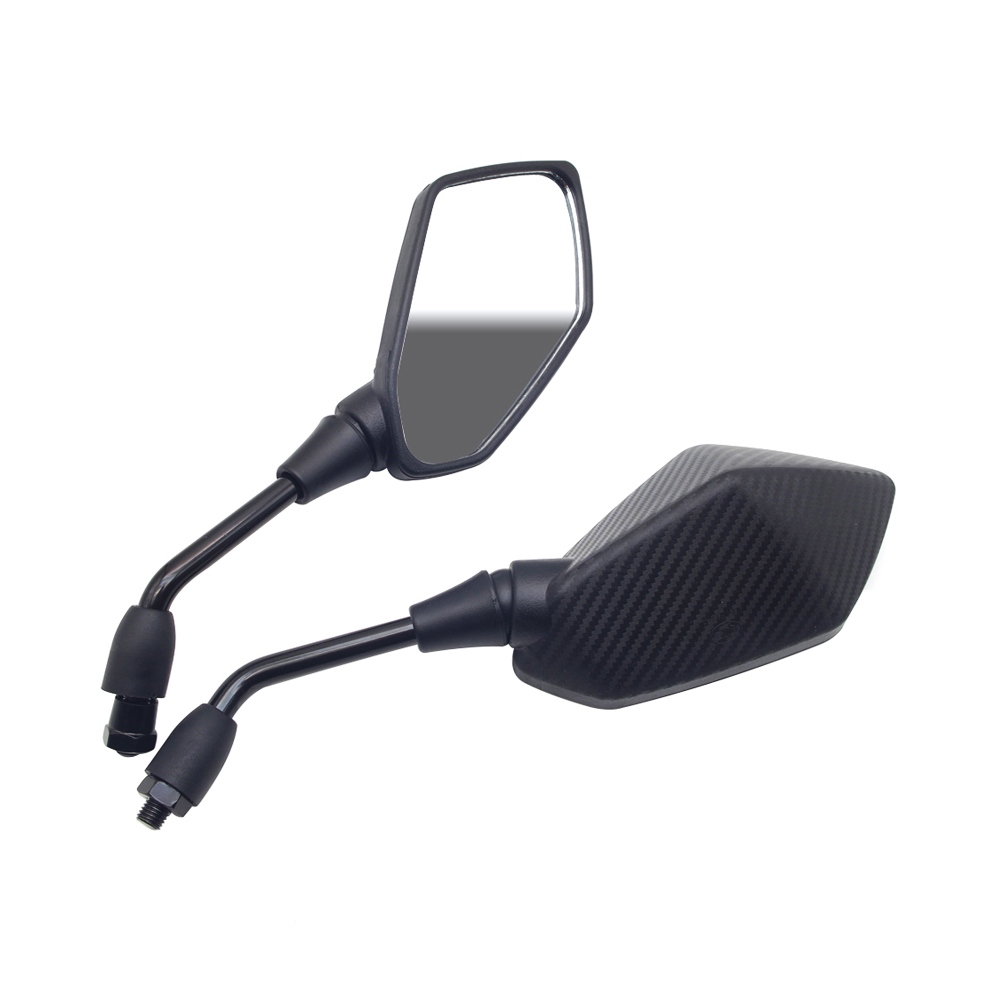 rearview mirror Carbon Fibre Pattern Universal 10mm Motocycle Mirror ...