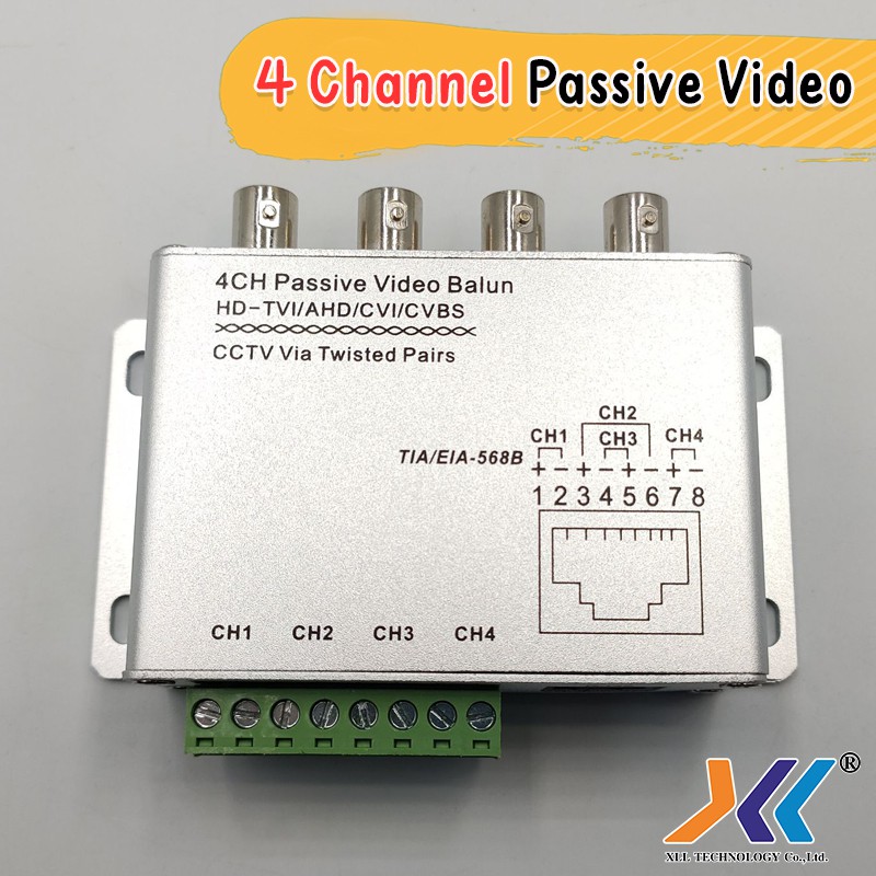 Video Balun 4 CH for CCTV - Lan Cable - ThaiPick
